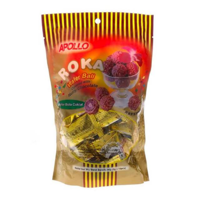 Apollo Roka Wafer Ball Chocolate Roka Chocolate Wafer Ball (90 gr ...