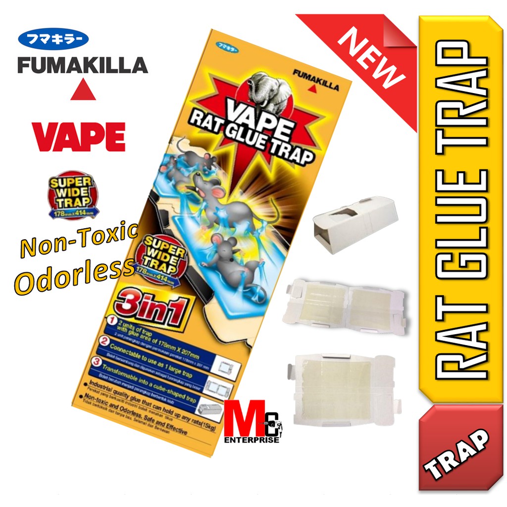 Fumakilla VAPE RAT GLUE TRAP / Pelekat tikus | Shopee Malaysia