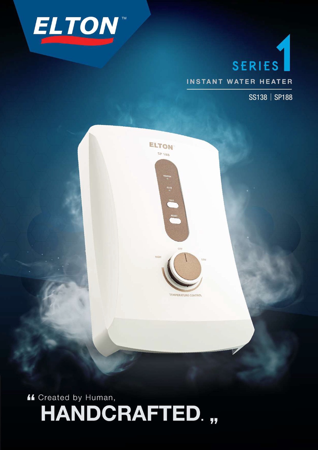 ELTON SS138 Home Electric Instant Water Heater Without Pump and 5 Multi Adjustable Shower Head ...