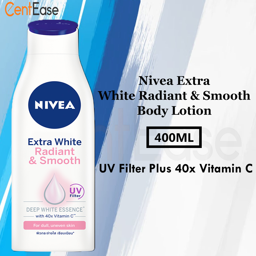 Nivea Extra White Radiant & Smooth Body Lotion 400ml - UV Filter Plus ...