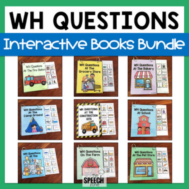 Printable * WH Questions Interactive Books Bundle~Quite book~Busy bags ...