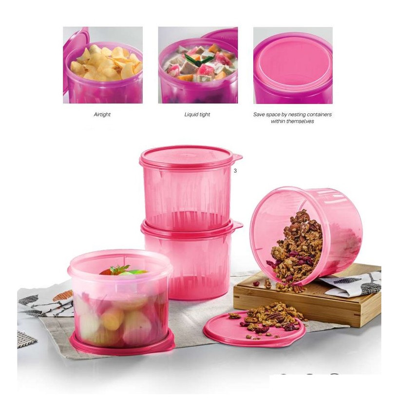 Tupperware Snack N Stack Set 1.7L (4 pcs) | Shopee Malaysia