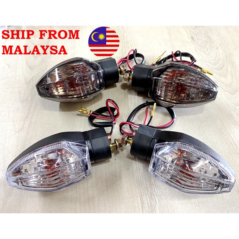 HONDA RS150 V1 WAVE CX ALPHA/DASH FI/DREAM 110/BEAT FRONT SIGNAL REAR SIGNAL TINTED CLEAR ...