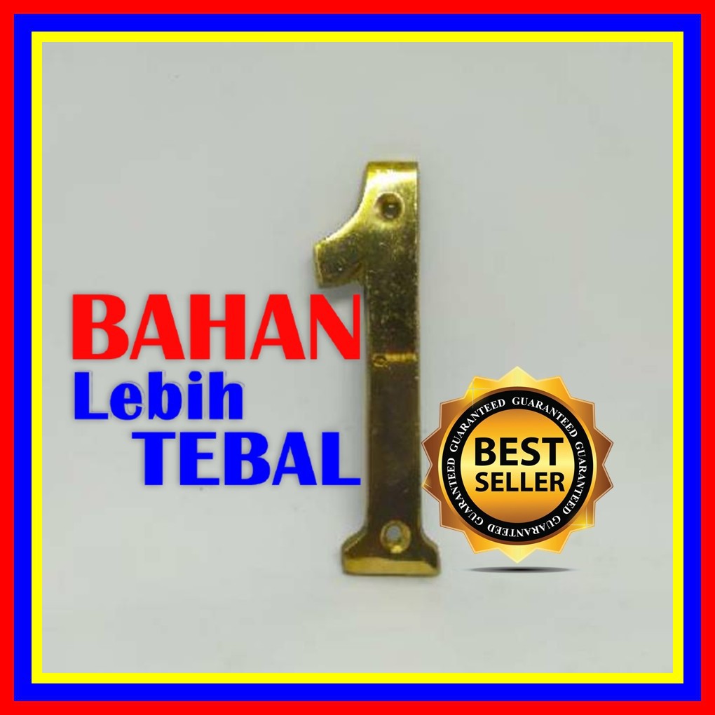 HIASAN DINDING House Number Number Number 1 Brass 10 Cm High Classic ...