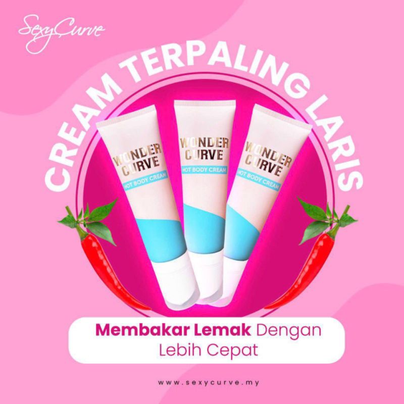 💥HOT SELLING💥 WONDERCURVE HOT LOTION SEXYCURVE KRIM PANAS SEJUK ...