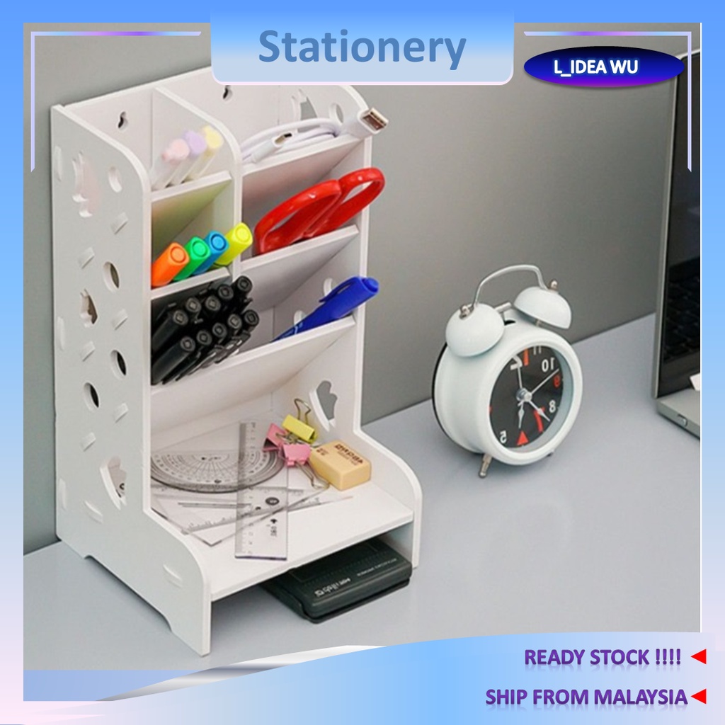 Study Table Pencil Case Storage Box Storage Office Table Pen Holder ...