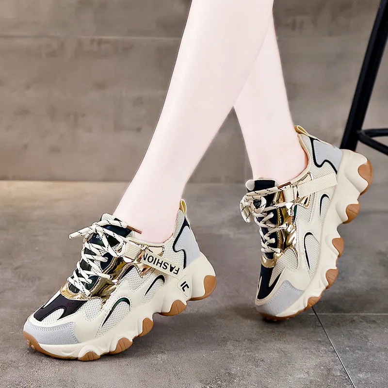 Plus Size 42 41 Ulzzang Women's Chunky Sneakers High Quality Thick ...
