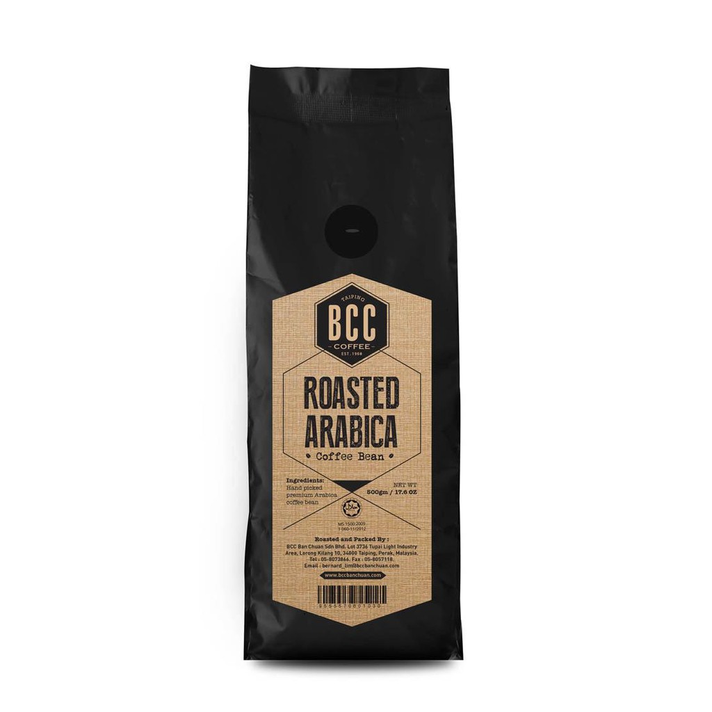 BCC Roasted Arabica Coffee Bean 500gm + FREE 2 sachet BCC 3 in 1 White ...