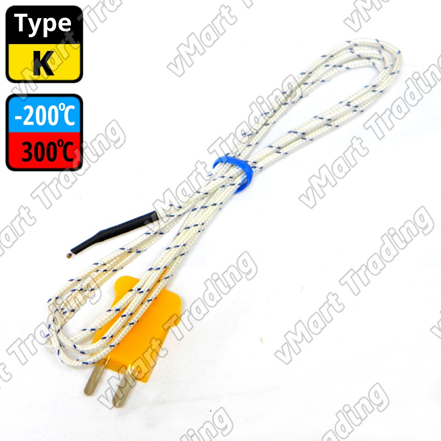Type K Fiberglass Insulated Bead Probe Thermocouple 1m 3m 5m | Shopee ...