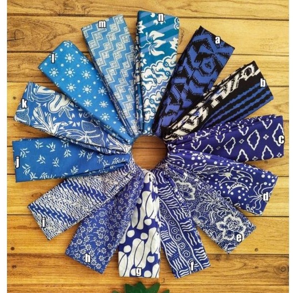 Batik Fabric With Navy Blue Handmade Stamped Batik Pekalongan | Shopee ...