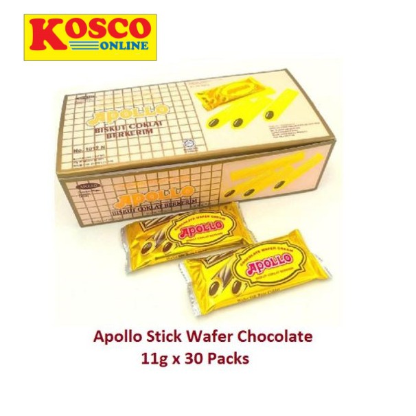 Apollo Stick Wafer Chocolate (11g x 30 Packs) | Shopee Malaysia