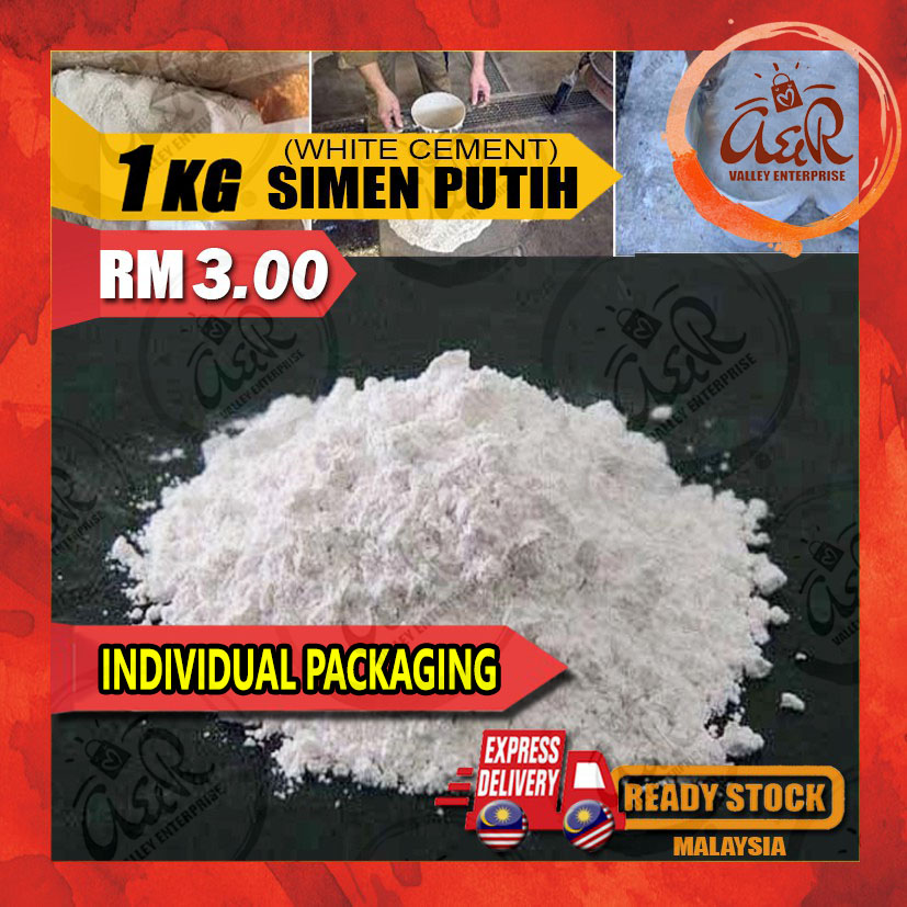 1KG Simen Putih / White Cement 🔥READY STOCK🔥 | Shopee Malaysia