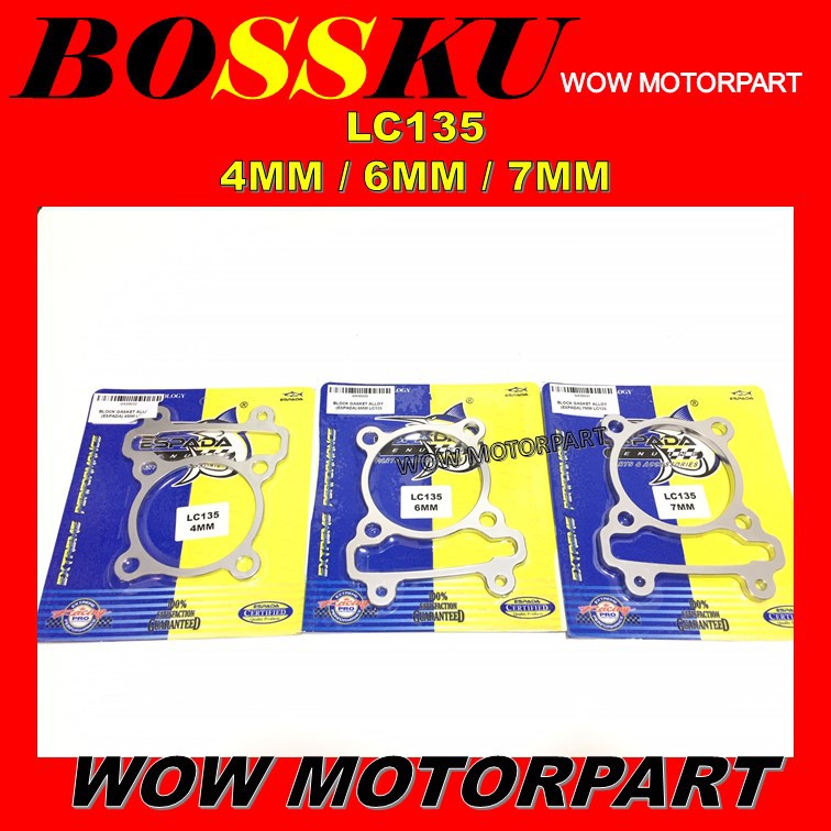 LC135 BLOCK GASKET ALLOY ESPADA JET ROD GASKET 4MM 6M 7MM JET PIN ...