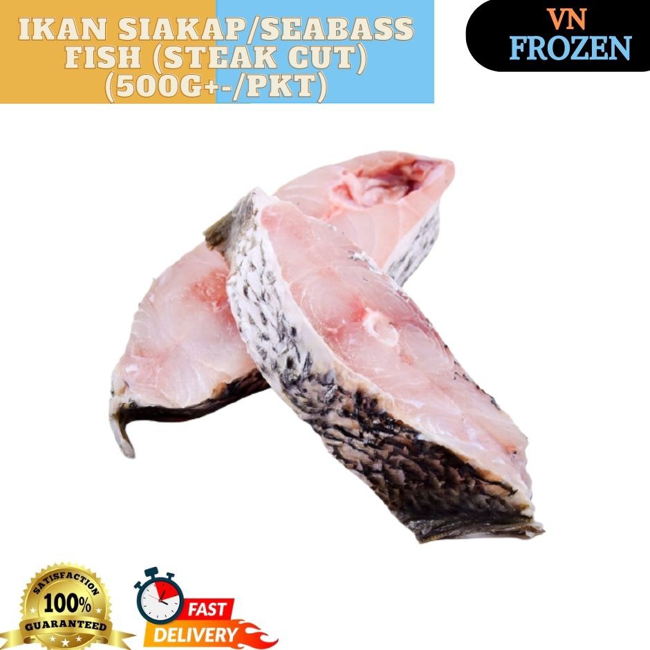 Ikan Siakap/SEABASS FISH (Steak Cut) (500g+-/pkt) | Shopee Malaysia