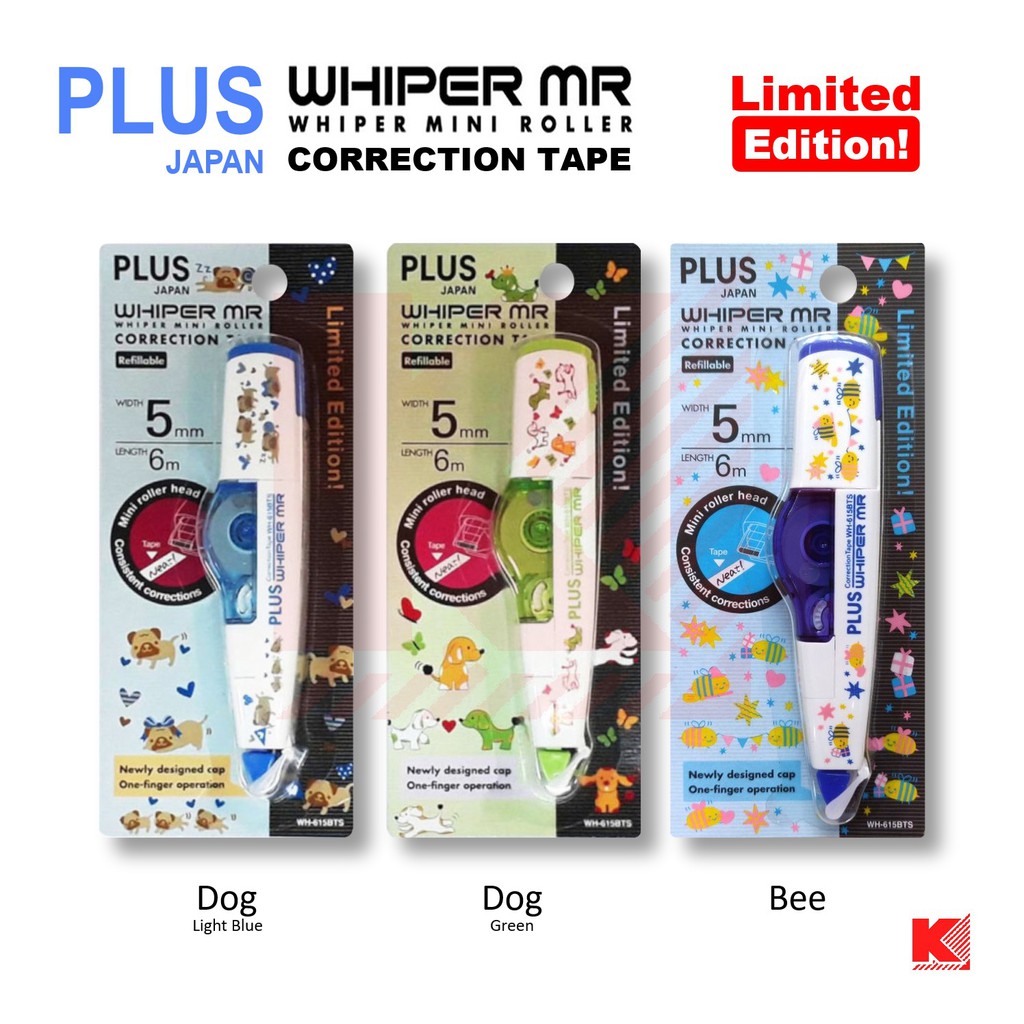 Plus Whiper MR Correction Tape WH-615BTS Limited Edition | Shopee Malaysia