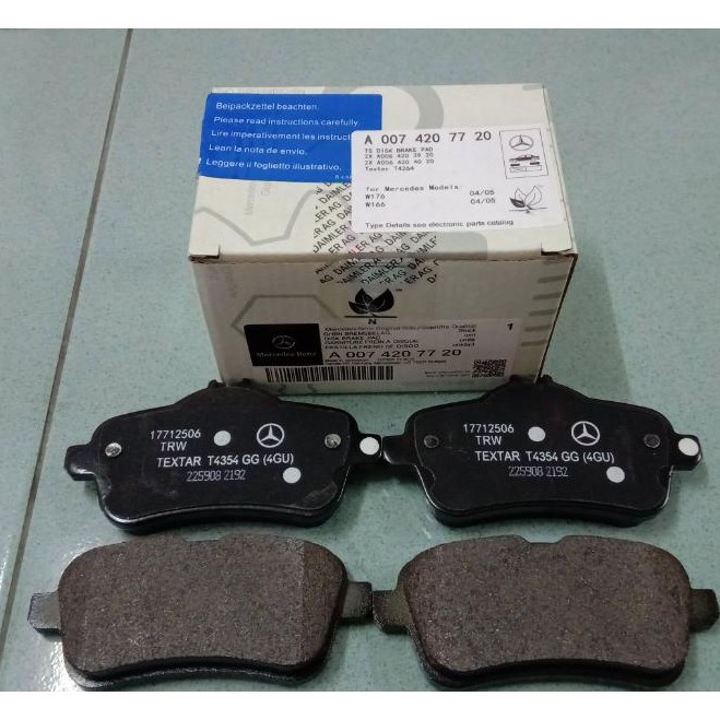 0074207720 BRAKE PAD REAR MERCEDES W176 A45 AMG W117 CLA 45 AMG W172 ...