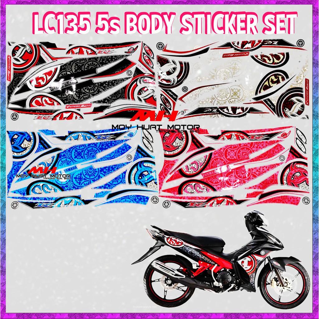 YAMAHA LC135 5S STICKER SET / 135 LC BODY STICKER SET / MORITAKA ...