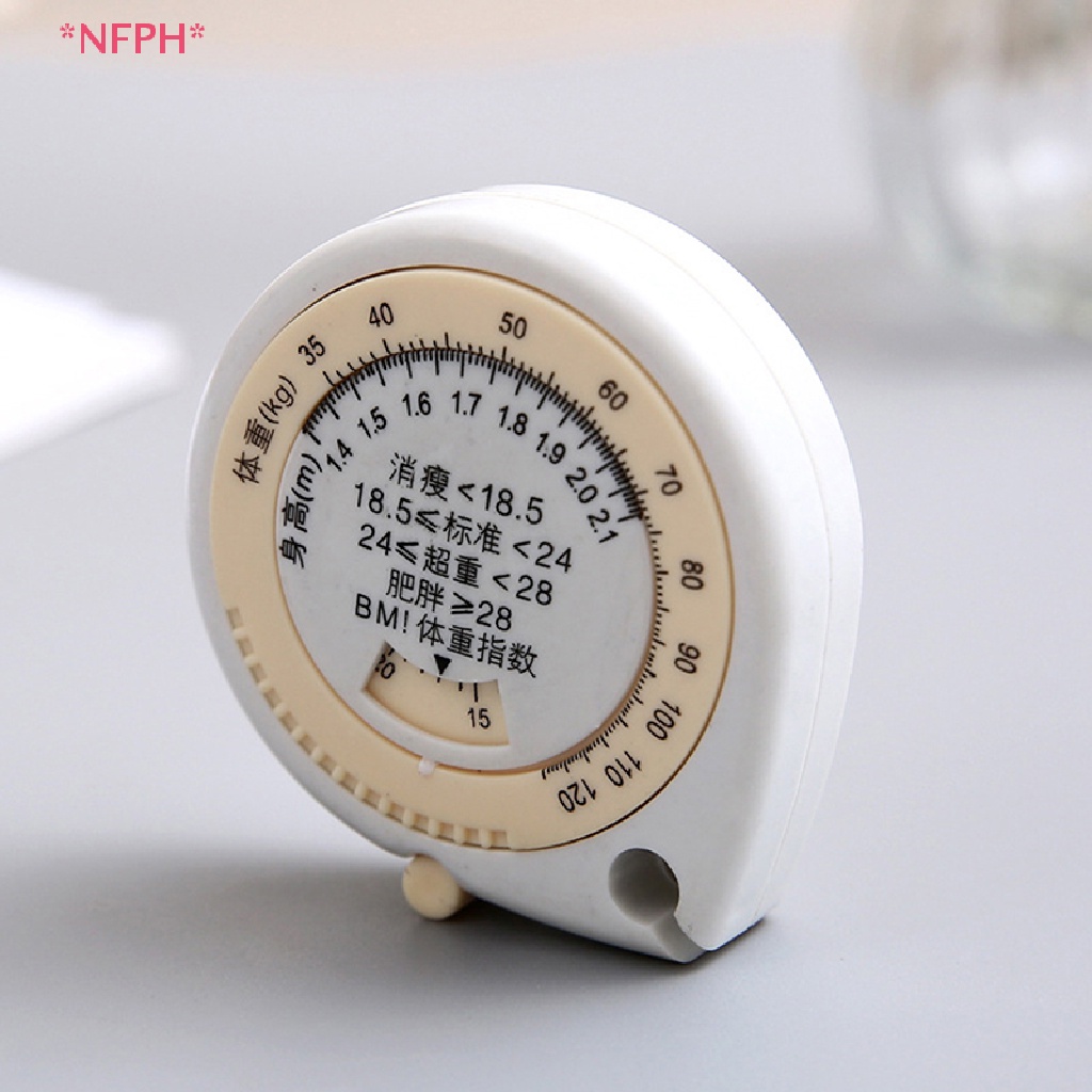 NFPH> BMI Health Tape Measure Retractable Mini Soft Ruler Body Clothes ...