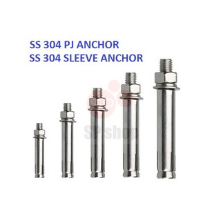 Sleeve PJ Anchor Stainless Steel 304 Wedge Anchor Wall Expansion Bolt 1 ...