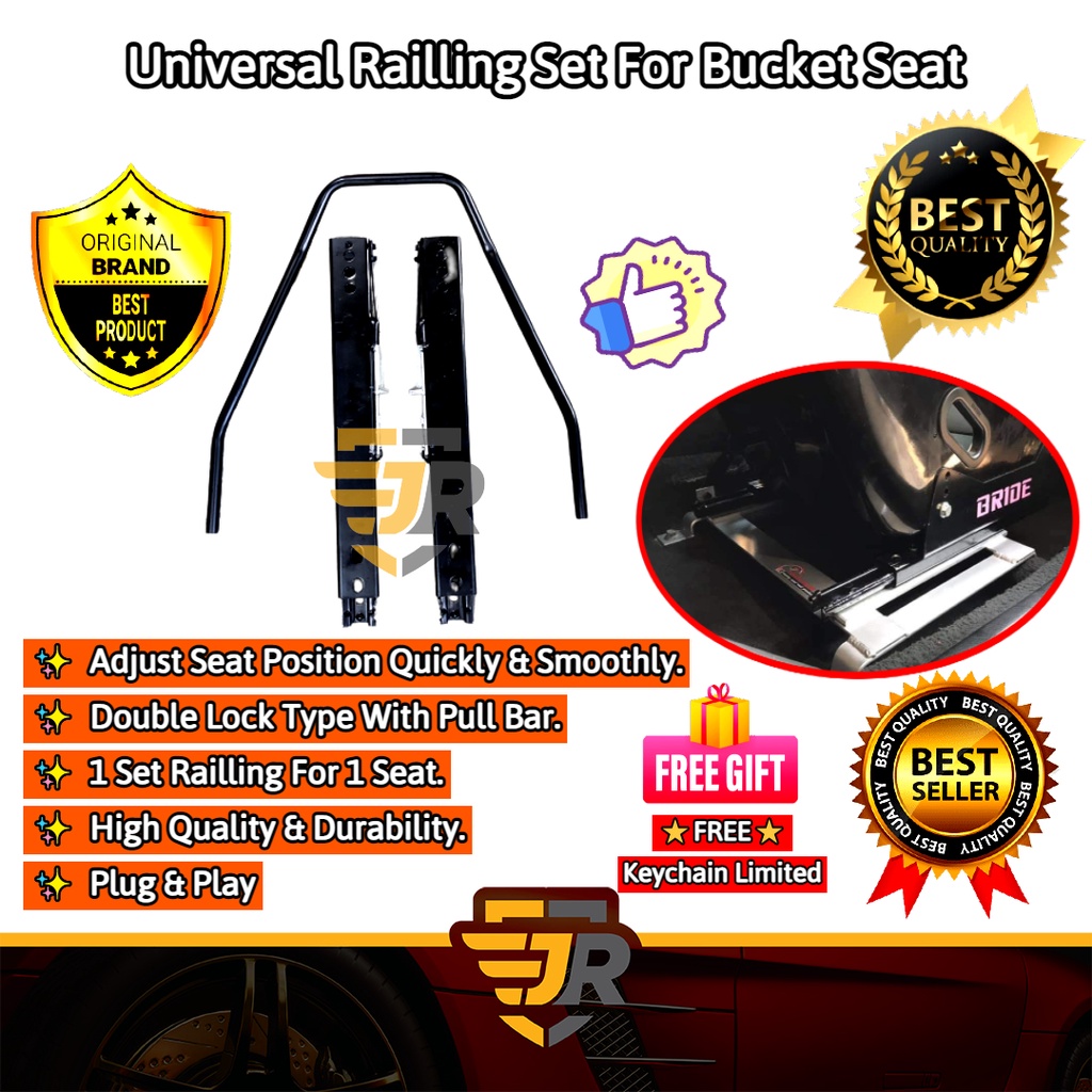 Universal Slider Rail Adjuster Racing Car Railing Set For Bucket Seat ...