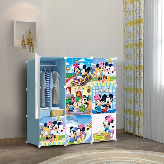 MICKEY MOUSE Cube Storage Cabinet with hanger | Shopee Malaysia