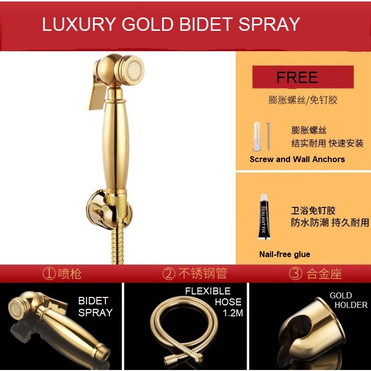 Luxury Titanium Gold Toilet Bidet Spray (Premium Quality) | Shopee Malaysia