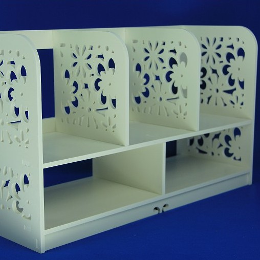 Rak Buku SENIKRAF Book Rack Bookshelf DIY Book Table Top Display Rack ...