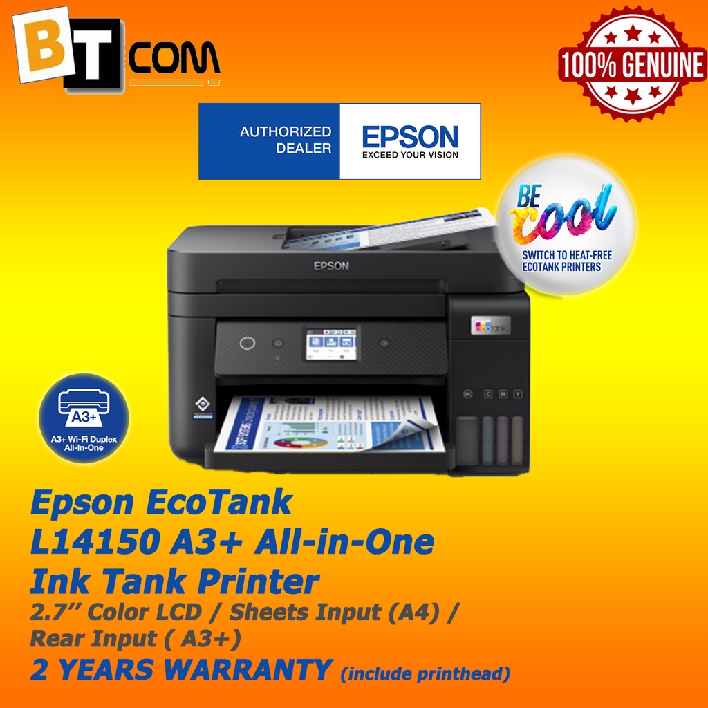  PRE ORDER 14DAYS Epson EcoTank L14150 A3 Wi Fi Wide Format All in