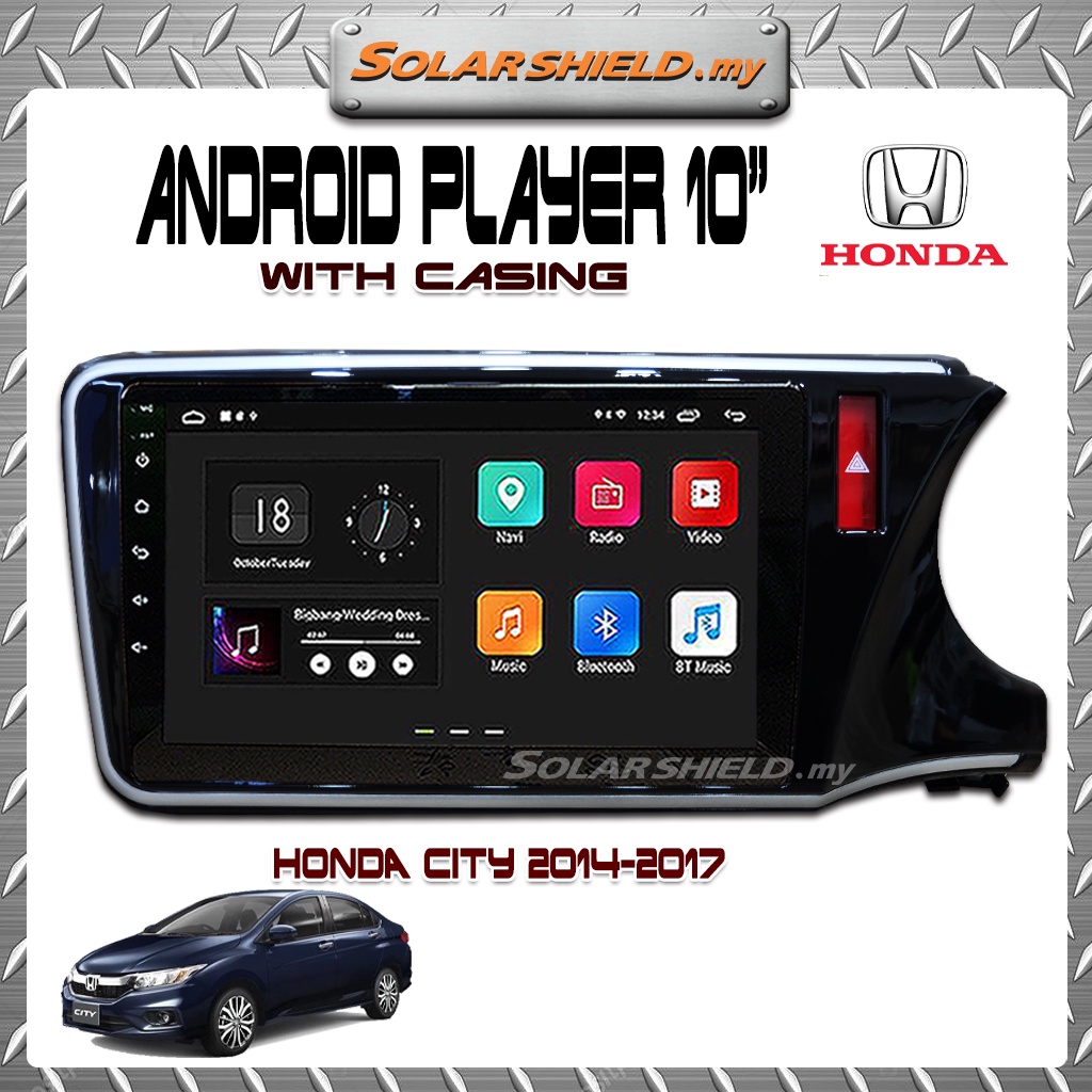 Honda City 2014-2019 10'' Android Player GPS Waze Android Wifi GPS ...