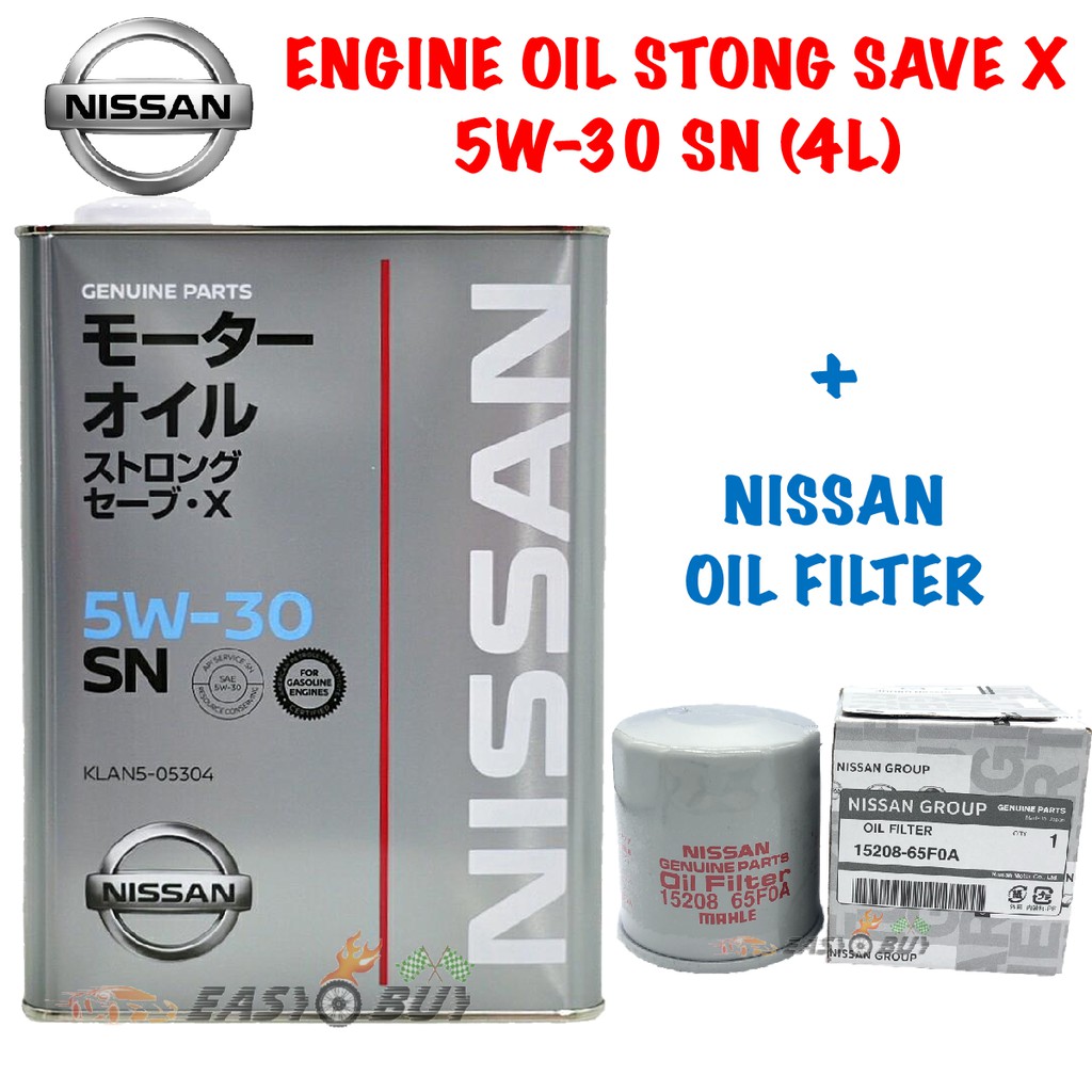 NISSAN Engine Oil Fully Synthetic Strong Save X 5W30 (SN) Made In Japan ...