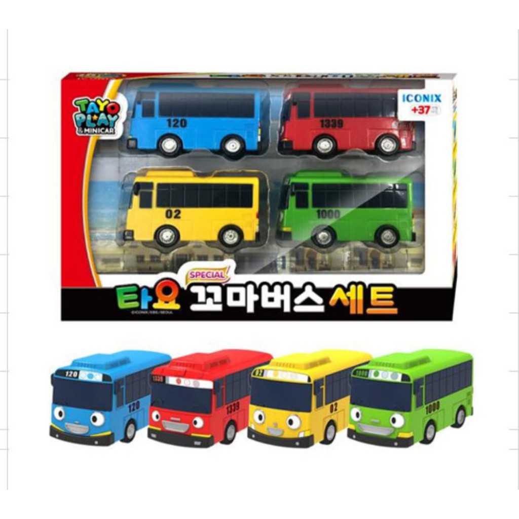 Tayo The Little Bus 120003 Mini Tayo Bus Original Children's Toy Set ...