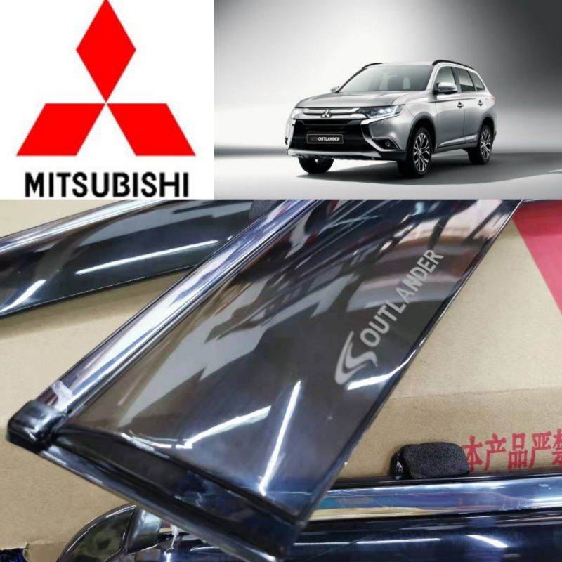 Mitsubishi outlander 2020 Injection Door Visor with Stainless Steel ...