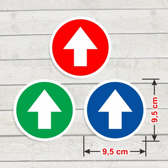 Sticker Vinyl Sign Directional Sign Arrow Sign Arrow Marking Sticker 9. ...