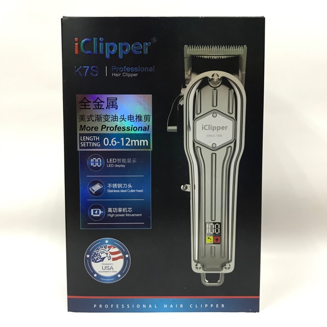 iClipper K7S Cordless Hair Clipper (Full Body Metal) | Shopee Malaysia