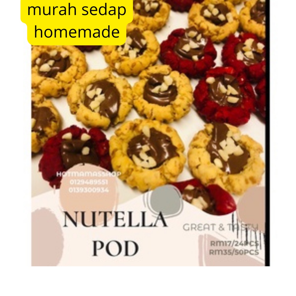 Nutella Pods Readystock /Premium Cookies Nutella /Cookies murah ...