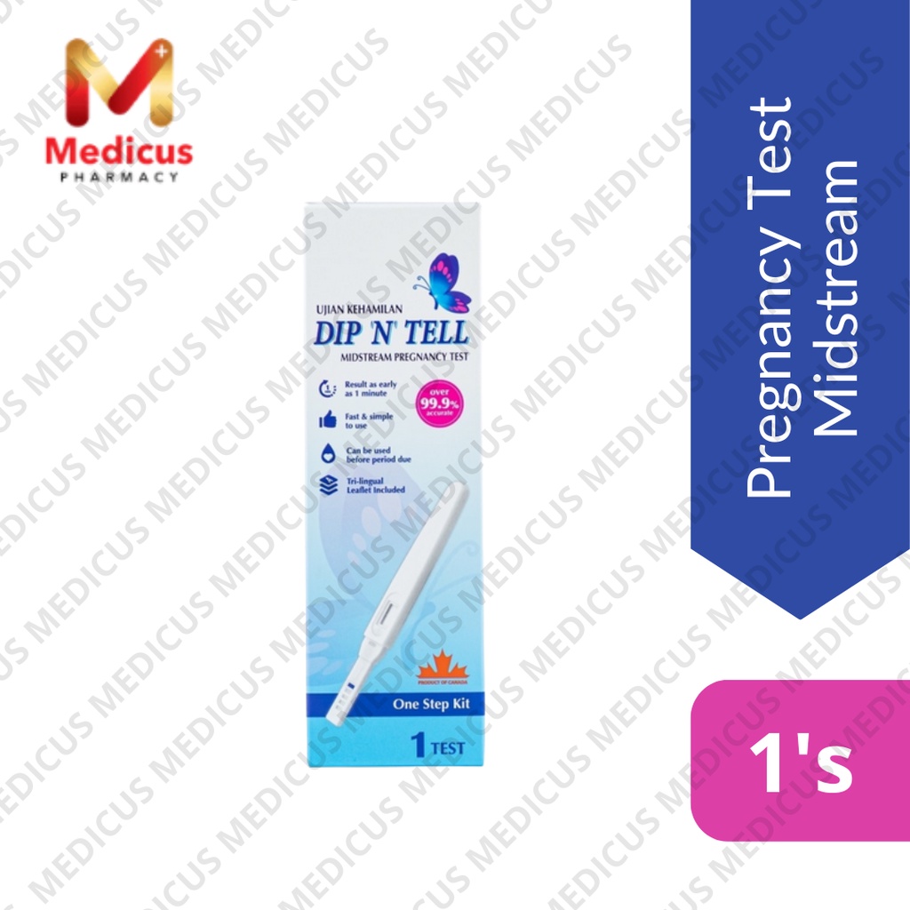 Dip N Tell Midstream Pregnancy Test 1's (Exp: 05/2025) | Shopee Malaysia
