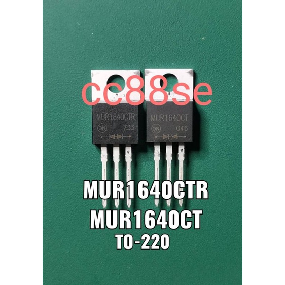 MUR1640CT MUR1640CTR TO-220-3 ULTRA FAST DIODE (SOLD IN PAIR) | Shopee ...