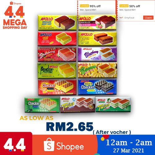 18g x 24pcs Apollo Layer Cake Assorted Flavor [OmyFood] | Shopee Malaysia