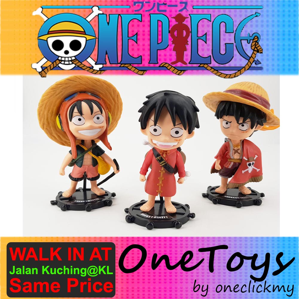 READY STOCK In Malaysia One Piece Luffy Miniature Toy cute version-full ...