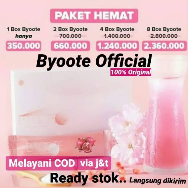 100% ORIGINAL BYOOTE (1BOX = 16 Sachets) (2BOX = 36sachets) | Shopee ...