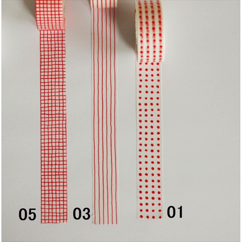 Classiky 【Masking Tape 纸胶带】mitsou Masking Tape (Red, Dot / Stripe ...