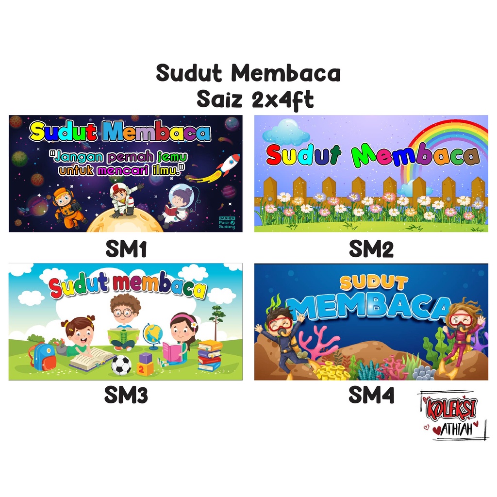 Banner Sudut Membaca saiz 2x4ft | Shopee Malaysia