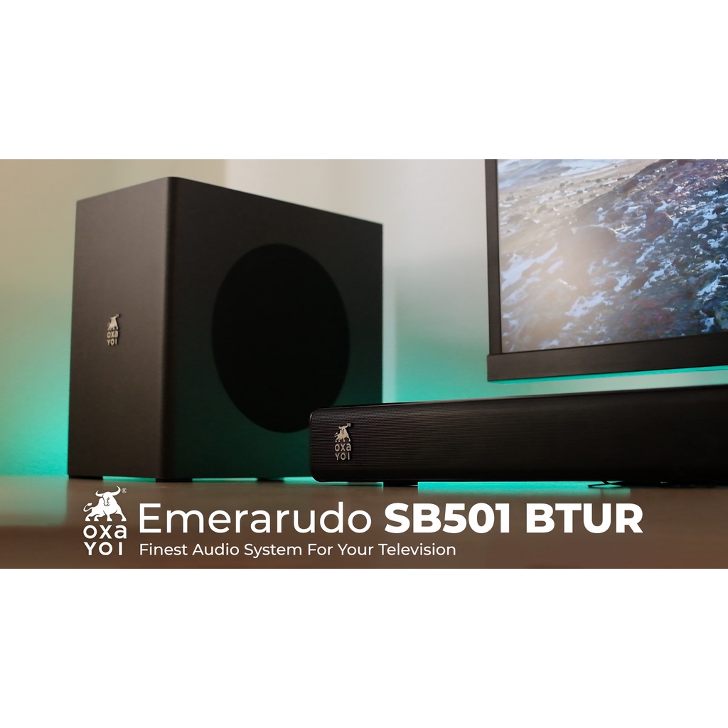Oxayoi Emerarudo SB501 BTUR 60W Soundbar Bluetooth Remote control USB Equalizer Optical Line AUX ...
