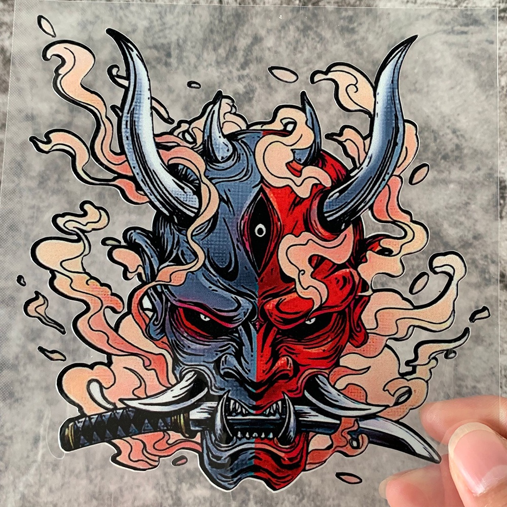 Reflective Anime Japanese Waterproof Samurai Stickers Car Motorcycle ...