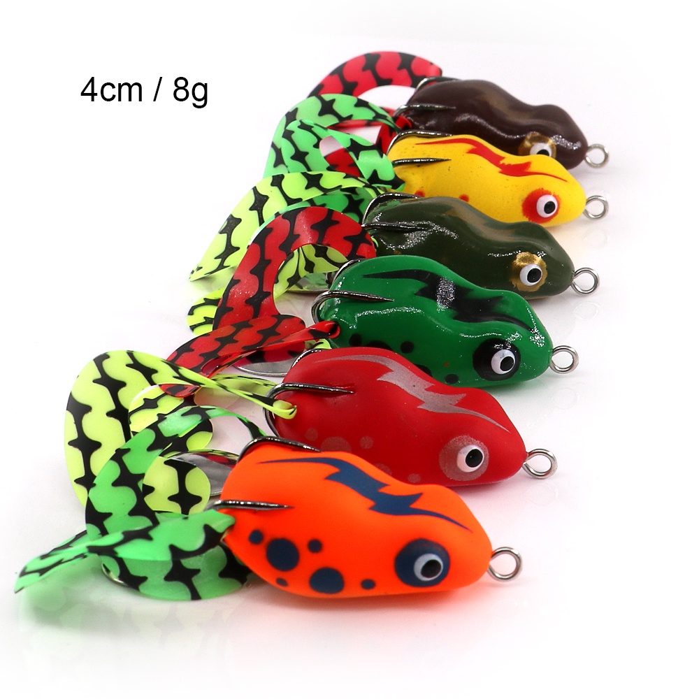 Umpan Katak 4cm 8g Fishing Jump Frog Lure Soft Bait Lure with Double ...