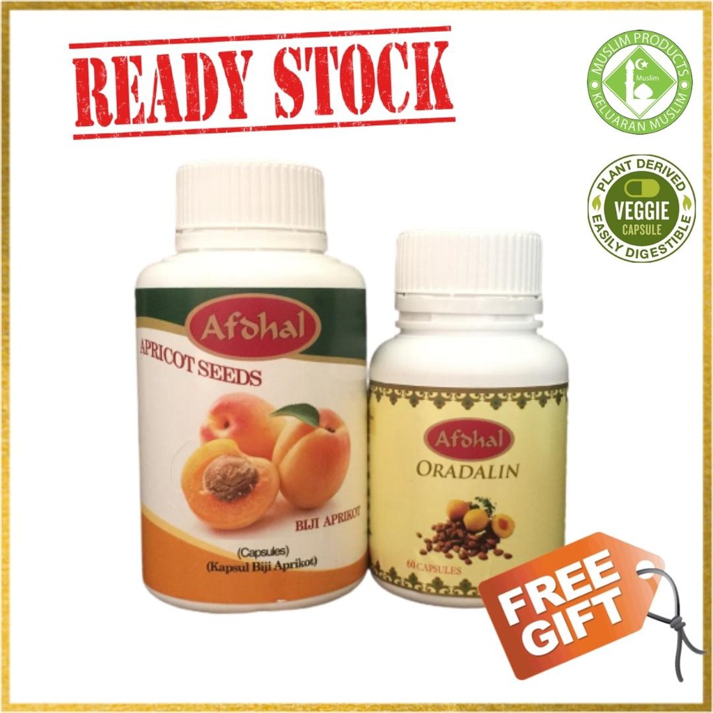 Apricot Seed Capsules And Oradalin Afdhal - Combo Set | Shopee Malaysia