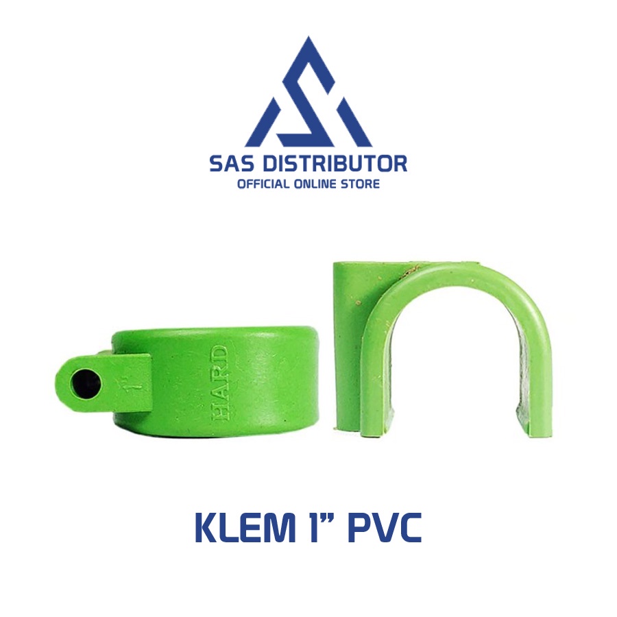 HIJAU 1" inch HARD Pipe Clamps / Green PVC Pipe Clamps / Pipe Clamps ...