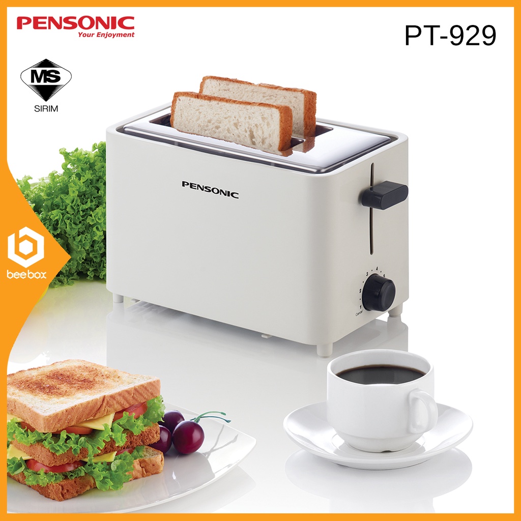 Pensonic PT-929 Pop-up Toaster 2 Slice with browning control knob 750W - PT929 | Shopee Malaysia