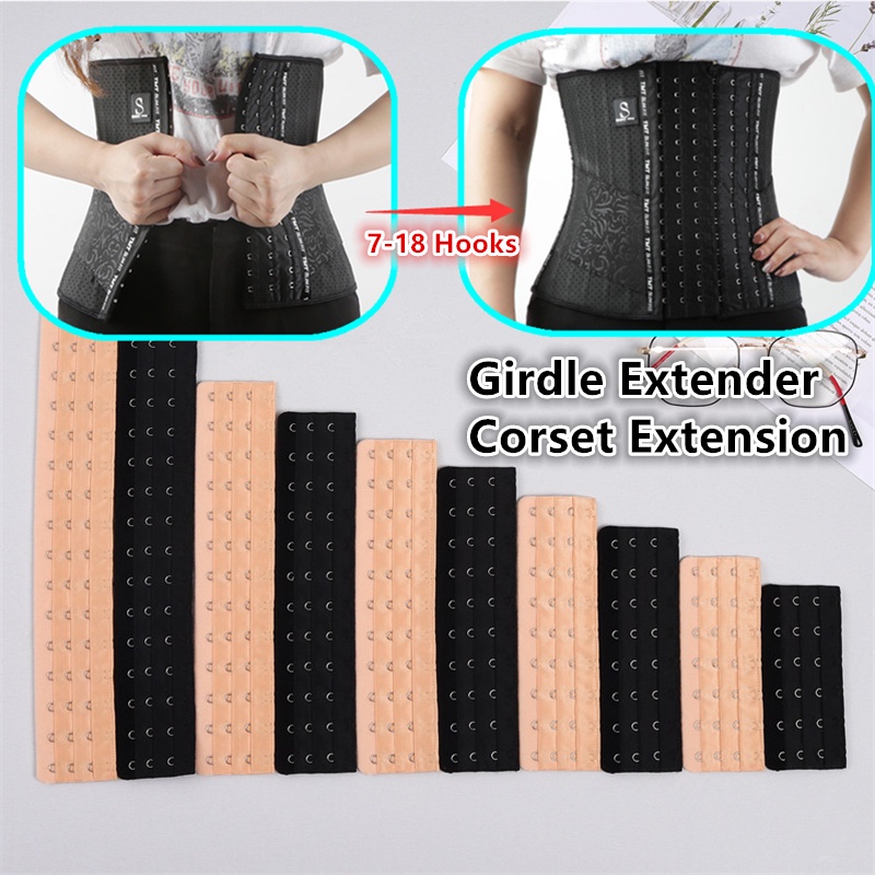 7-18Hooks 3 Lines Waist Belt Extender Waist Trainer Girdle Corset ...