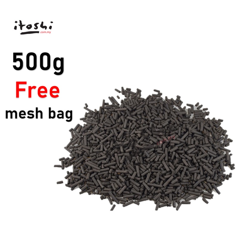 ITOSHI Aquarium Bio Filter Activated Carbon 500g With Mesh Bag for Fish ...